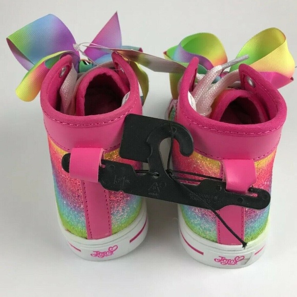 JoJo Siwa | Shoes | Jojo Siwa Pink Siwa Bow Shoes Rainbow High Tops ...